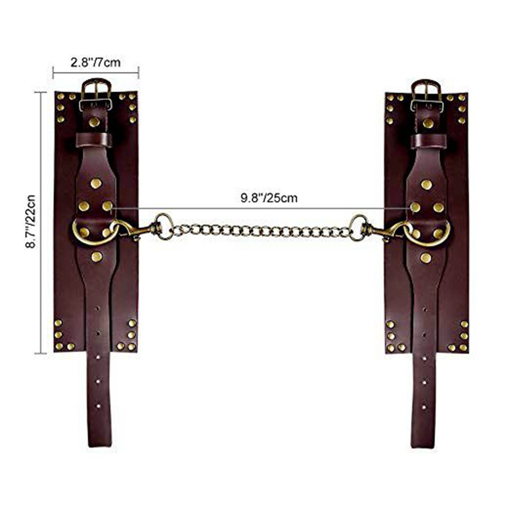 Adjustable Wrist Cuffs Vintage Leather Handcuffs for Adult Plays